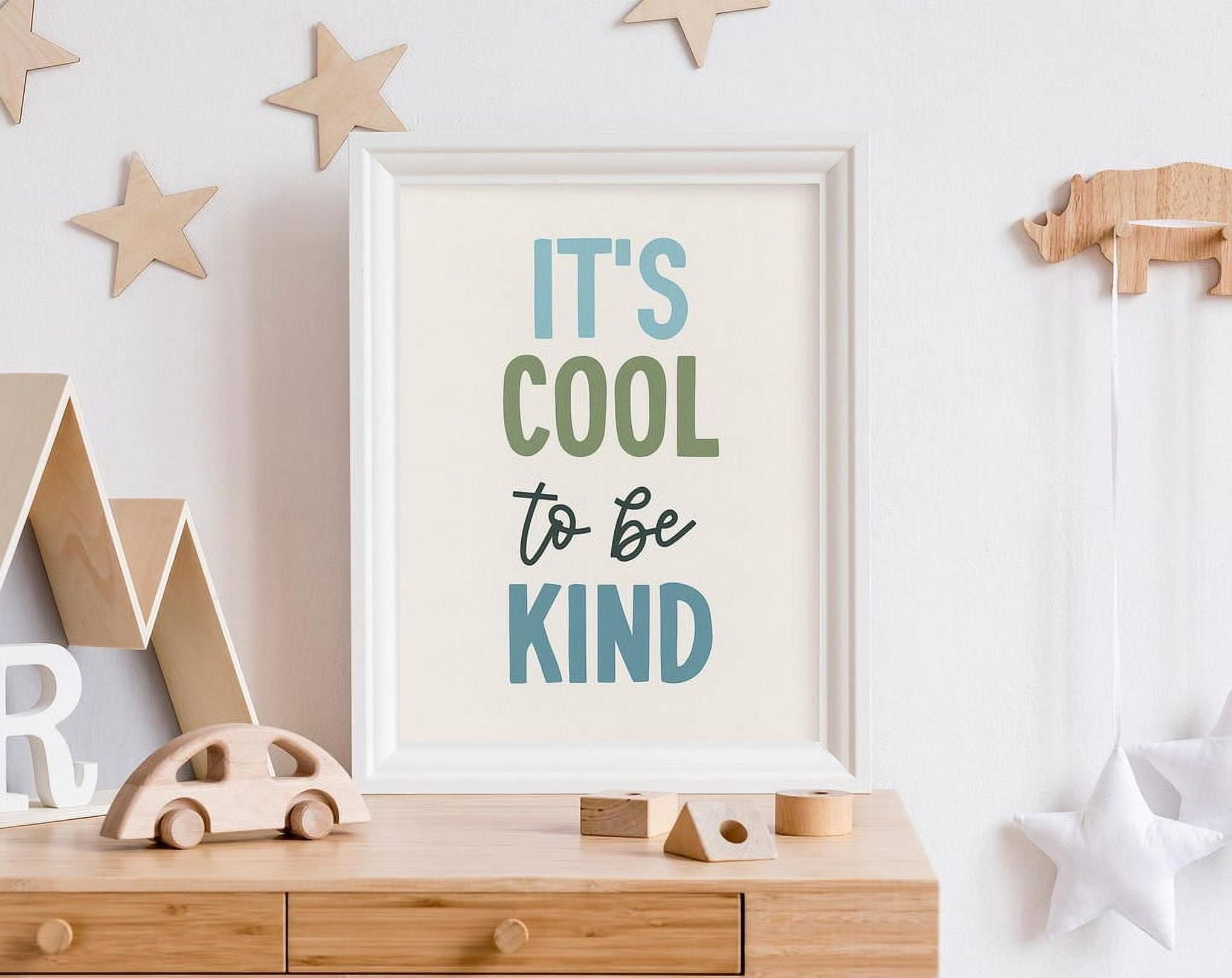 Miluva Cool To Be Kind Print, Kids Wall Art, Positive Affirmation ...