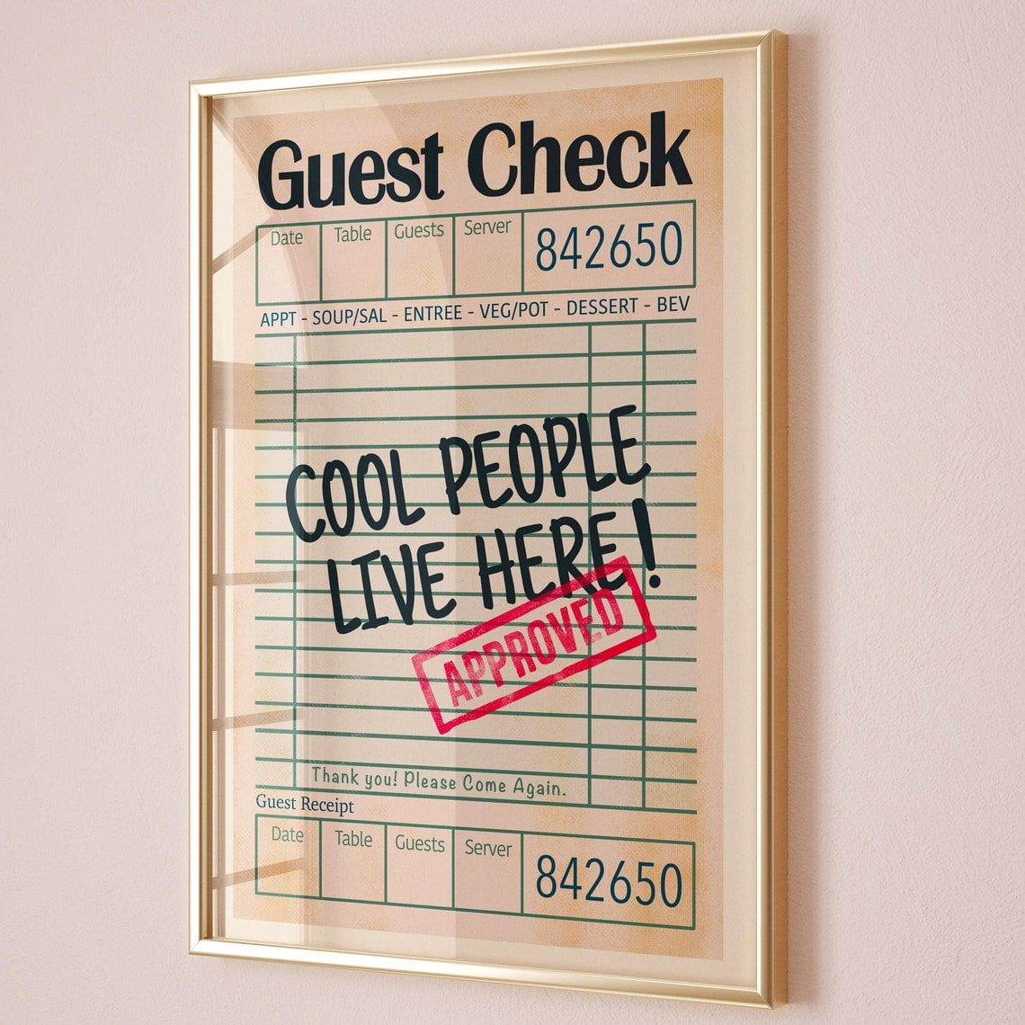 Miluva Cool People Live Here Print - Trendy Aesthetic Wall Art, Guest ...