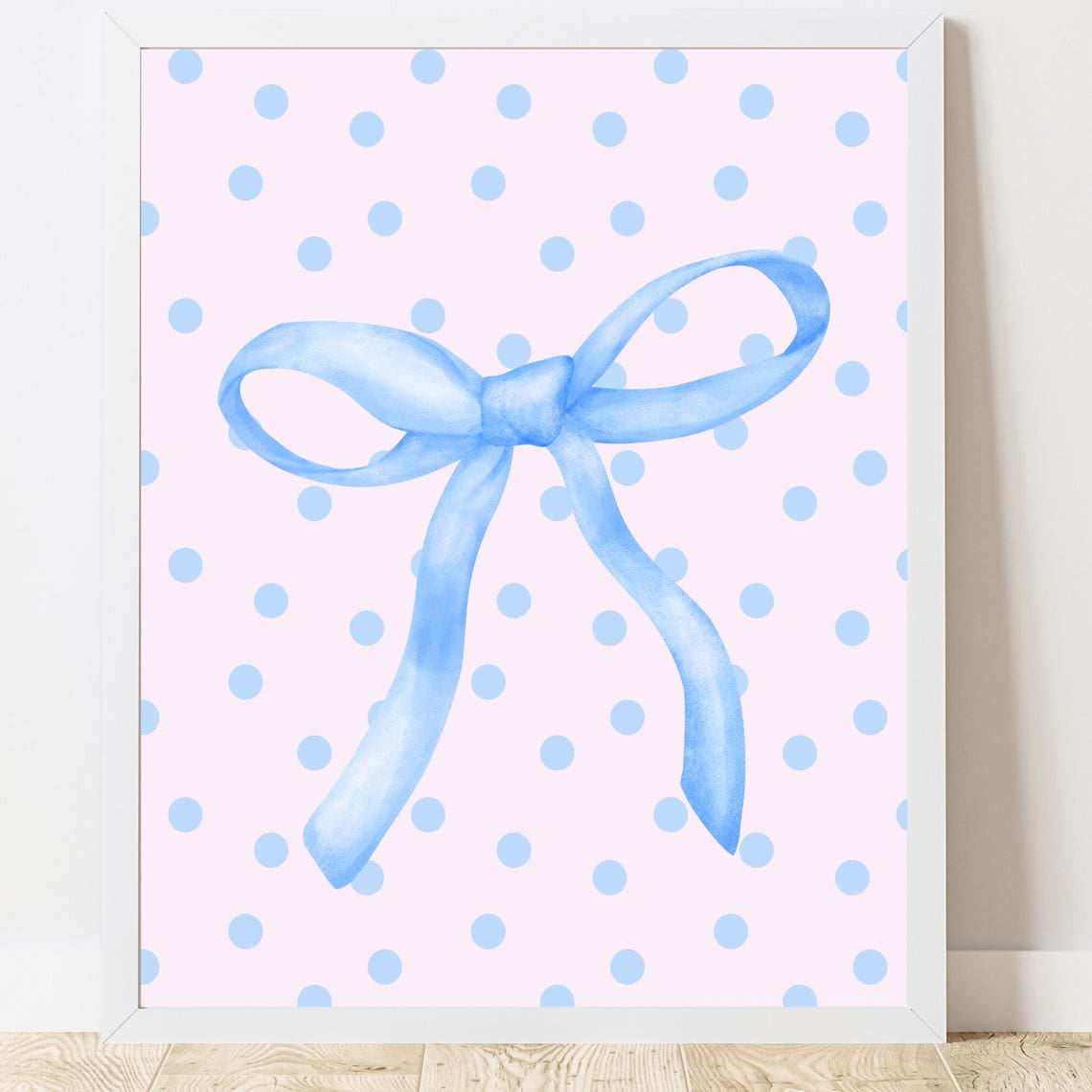 Miluva Coquette Ribbon Print, Minimalist Bow Poster, Girls Nursery ...