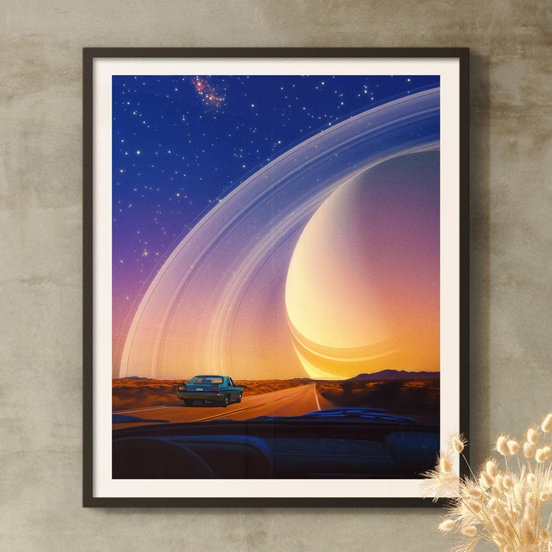 Miluva Cosmic Road Trip At Dawn Space Collage, Vintage Poster, Retro ...