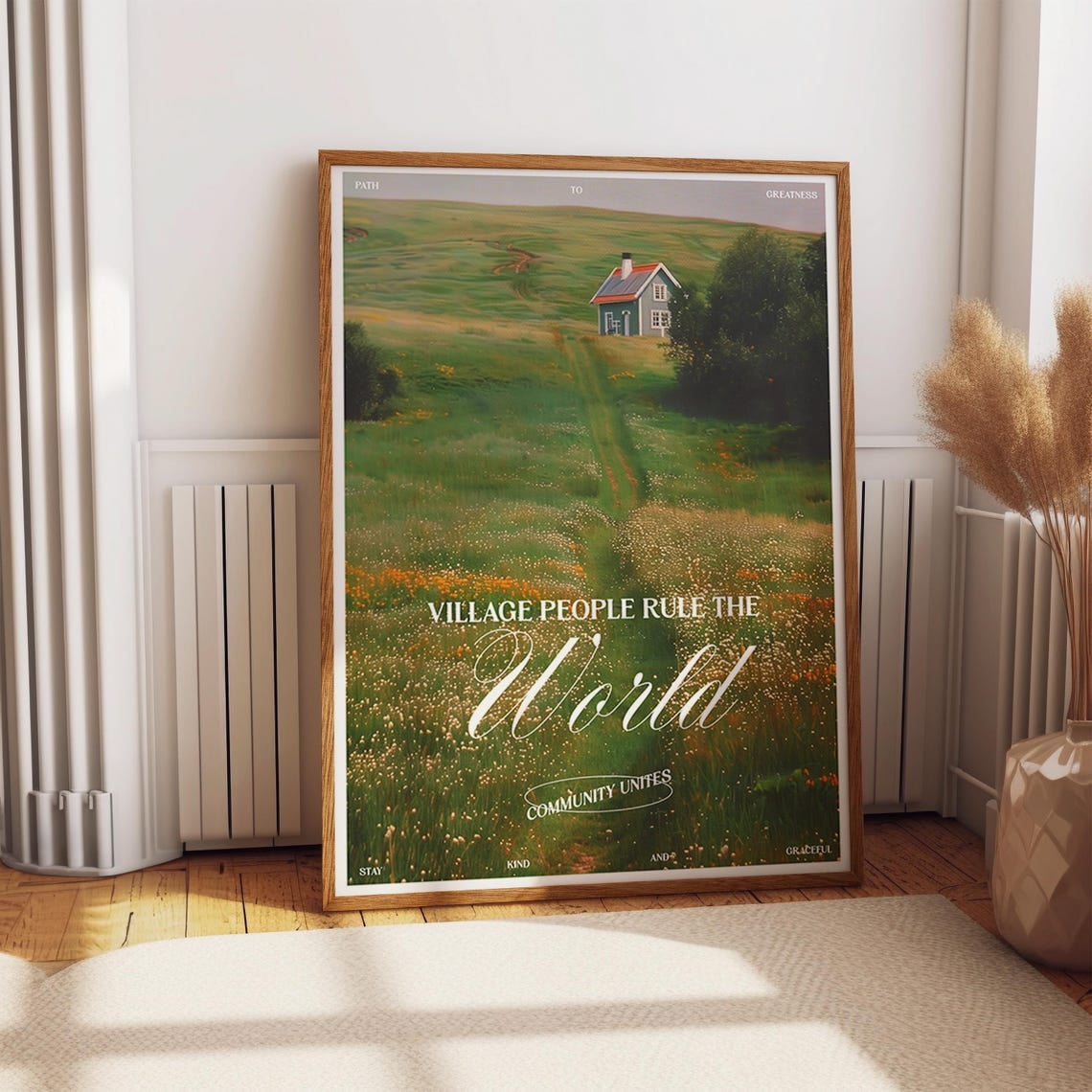 Miluva Cottage In Meadow Landscape Postervillage People Rule The World ...
