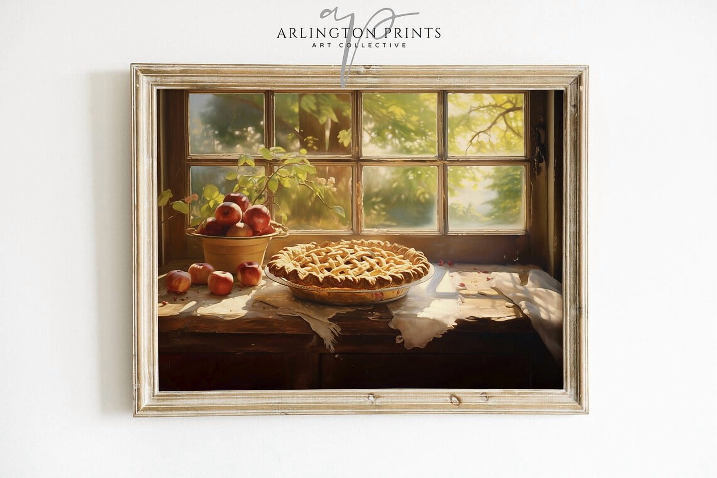 Miluva Country Kitchen Still Life , Apple Pie Farmhouse Print, Antique ...