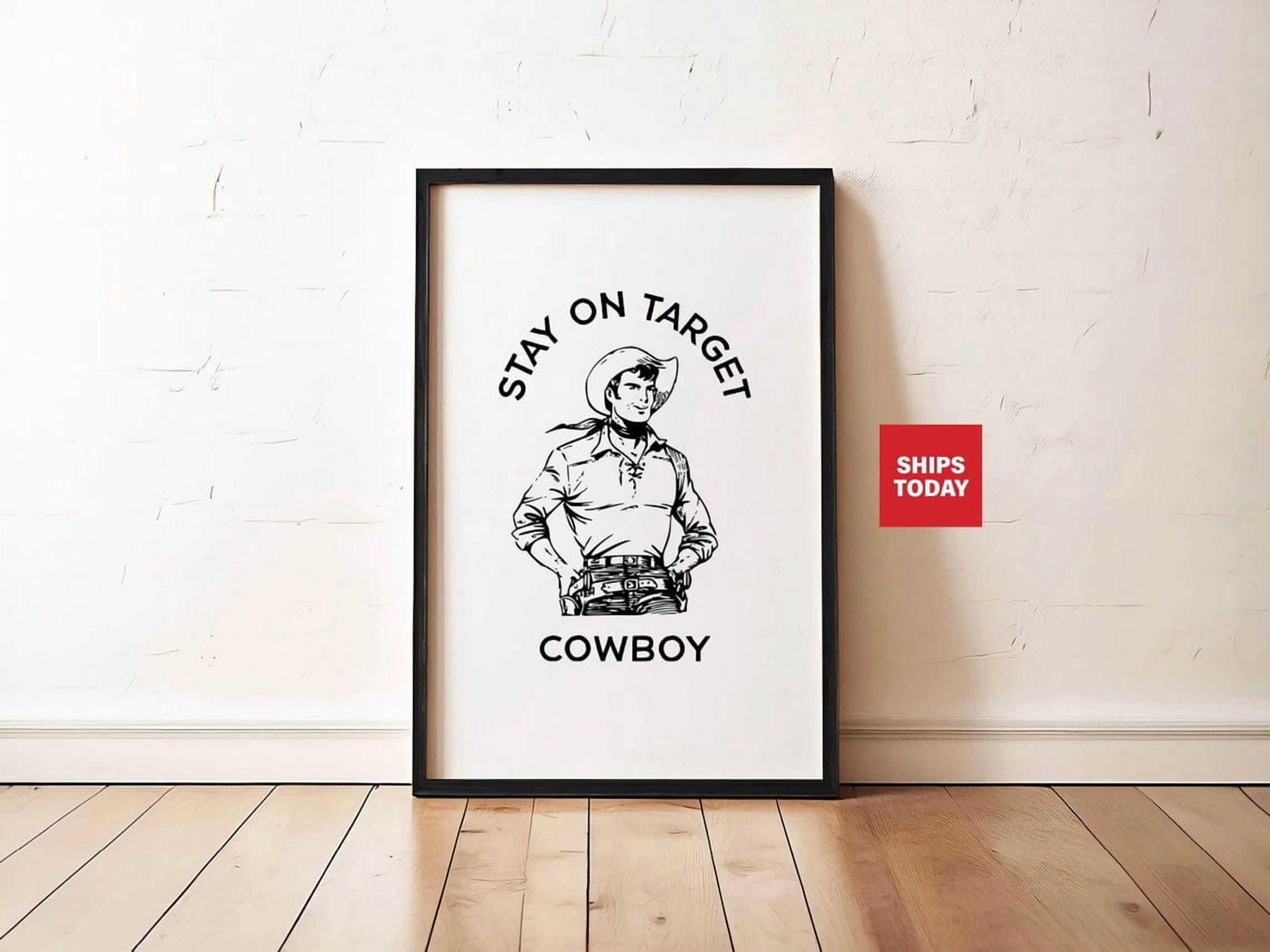 Miluva Cowboy Bathroom Print Western Bathroom Wall Art Stay On Target ...