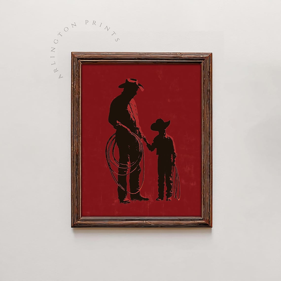 Miluva Cowboy Father And Son Wall Art, Western Father S Day Gift ...