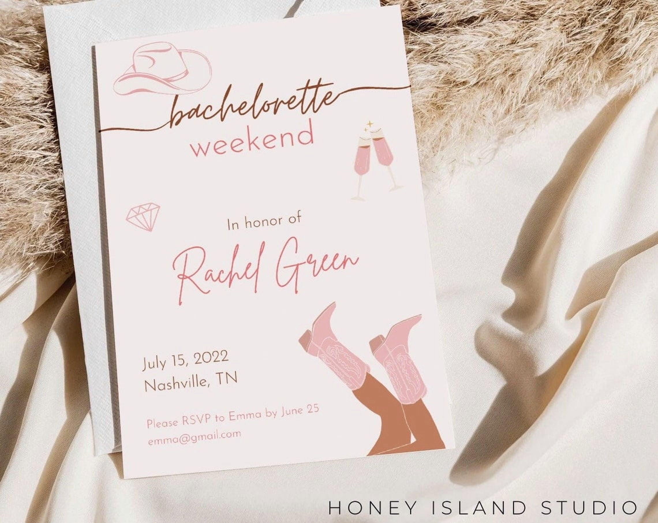 Miluva Cowgirl Bachelorette Invitation Template, Western Bachelorette ...