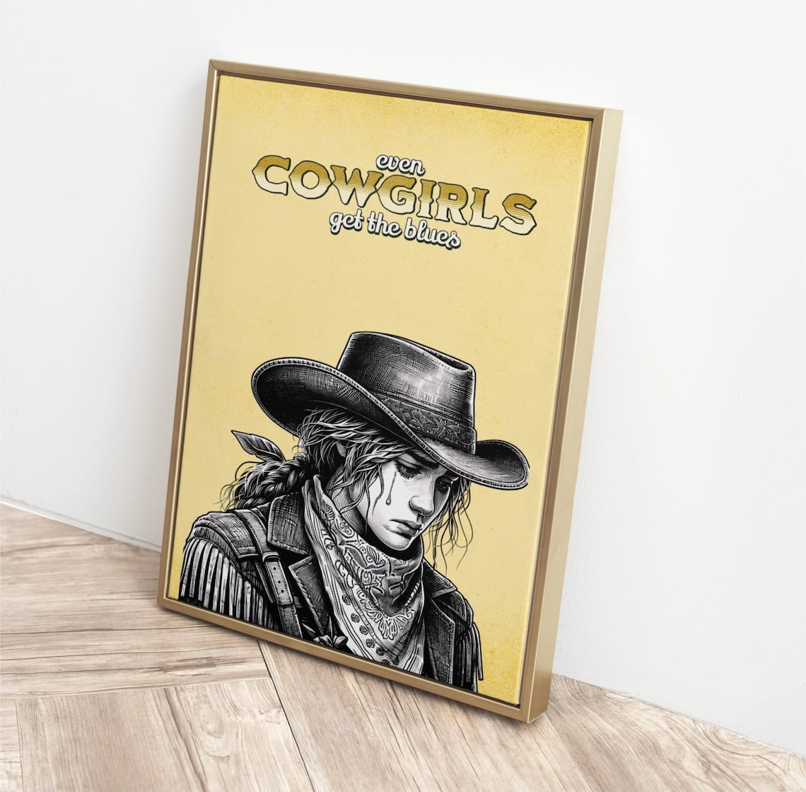 Miluva Cowgirl Blues Wall Art - Gift For Her - Cowboy - Cowgirl - Boho ...