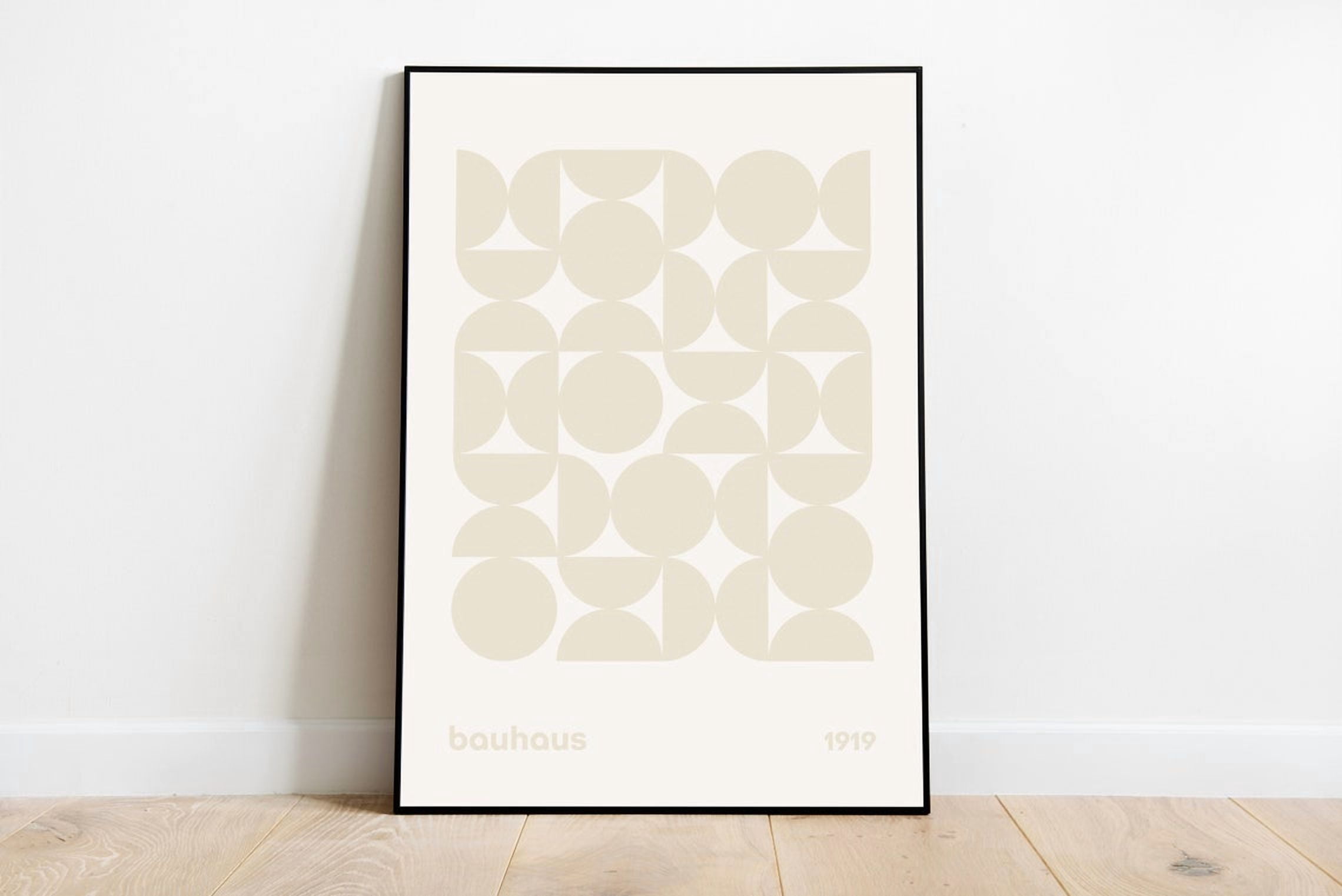 Miluva Cream Bauhaus Poster, Kitchen Decor, Exhibition Poster, Mid ...