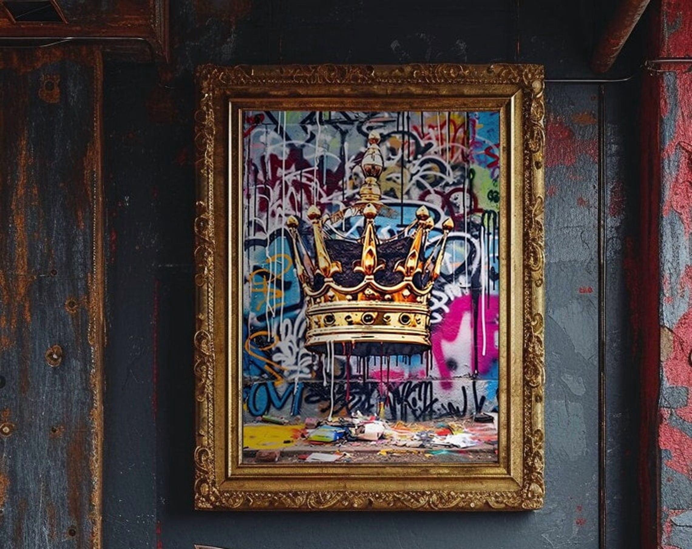 Miluva Crown Graffiti Wall Art, Digital Poster Prints, Abstract ...