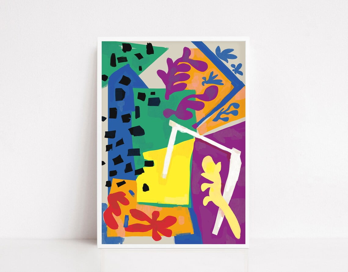 Miluva Cut Outs Multicolor Poster ,Henri Matisse Style Poster , Papier ...