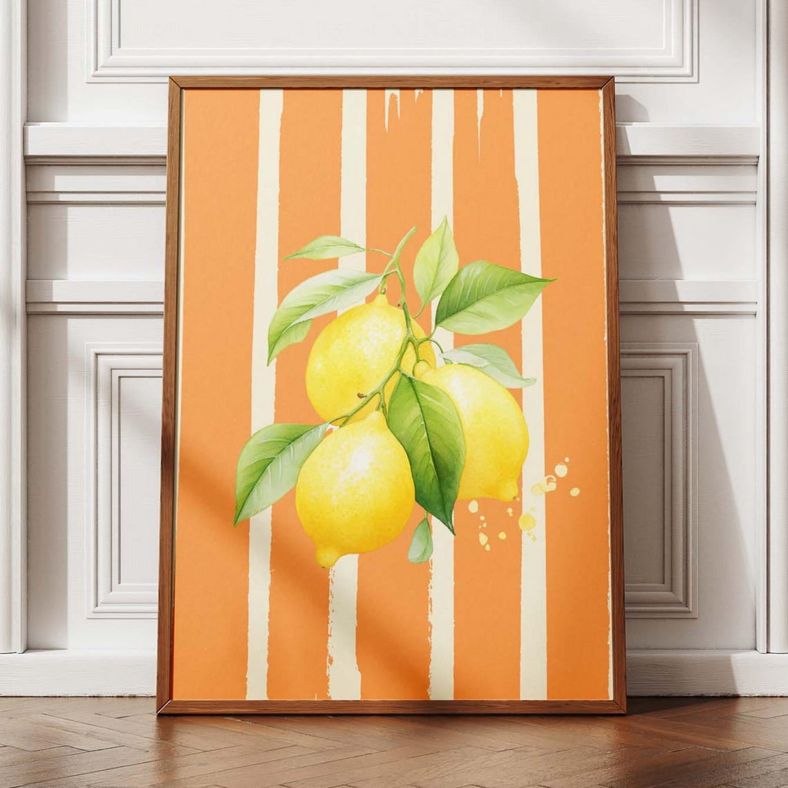 Miluva Cute Lemon Print, Lemons Wall Art, Kitchen Poster, Trendy Food ...