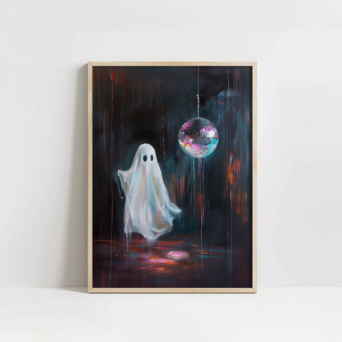 Miluva Cute preppy halloween print – Disco ball ghost party – Cute ...
