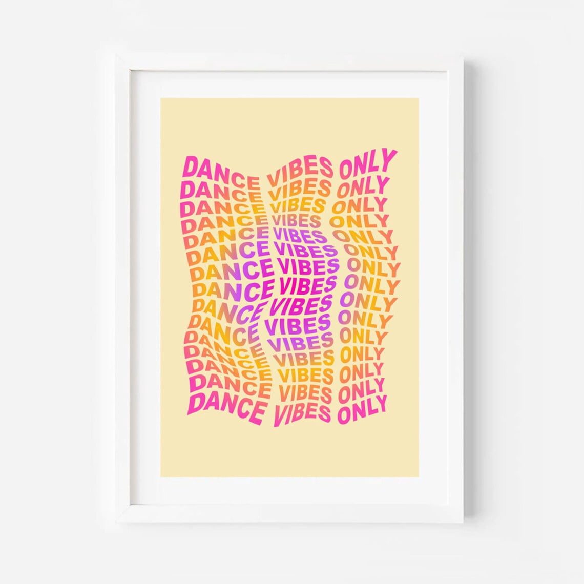 Miluva Dance Vibes Only Poster, Maximalist Wall Art, Funky Poster ...