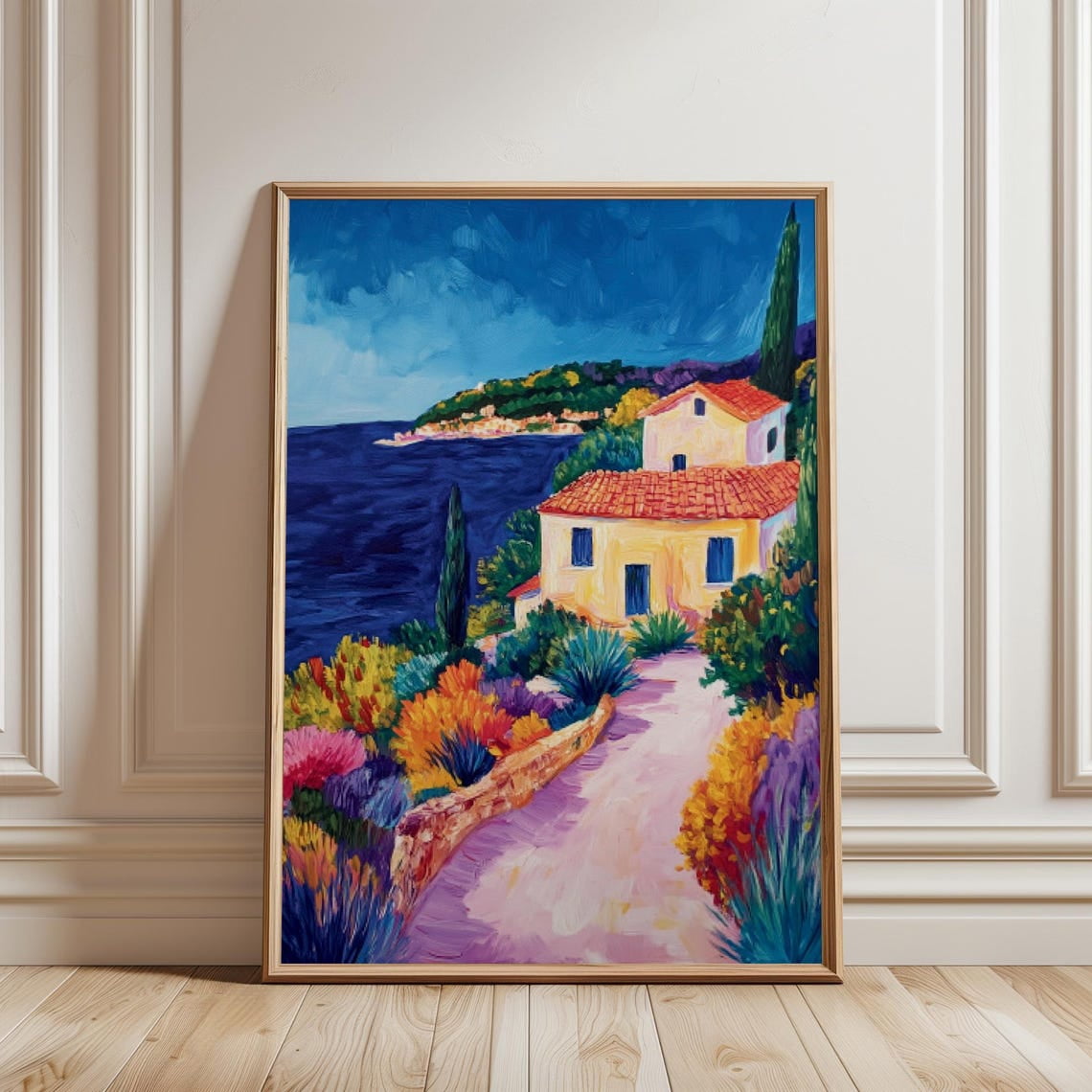 Miluva Dark Blue Abstract Ocean s, Henri Matisse Fauvism Coastal Prints ...