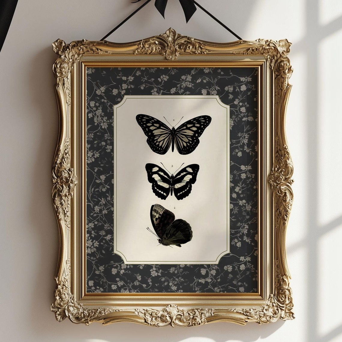 Miluva Dark Cottagecore Butterfly Print, Printable Gothic Nature Art ...