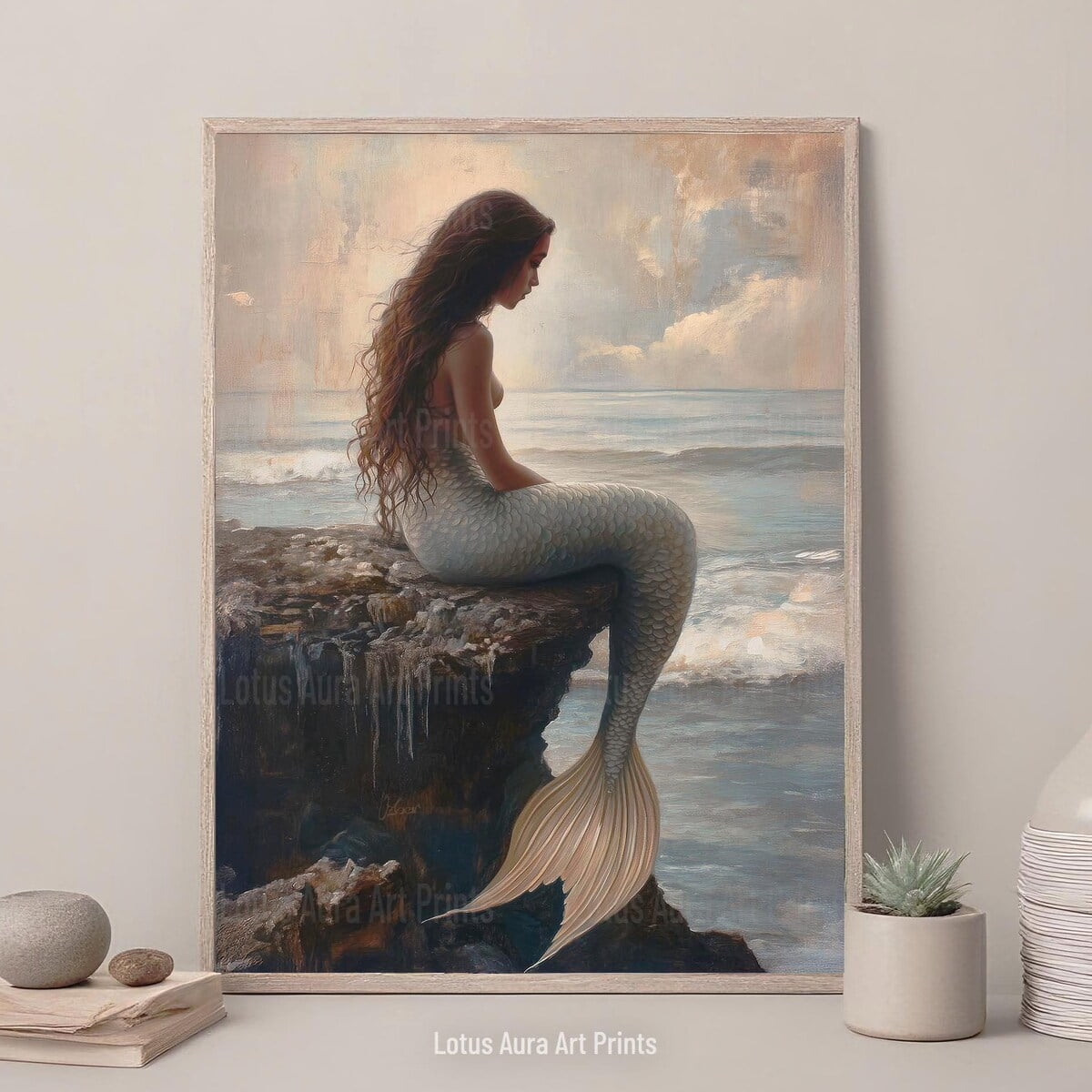 Miluva Dark academia rustic mermaid siren print – Coastal ocean ...