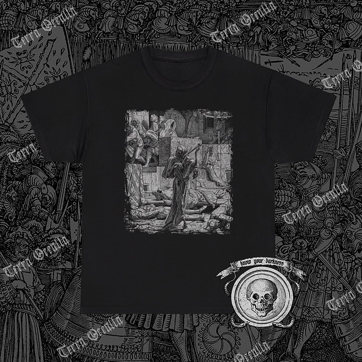 Miluva Death the Strangler Shirt, Grim Reaper, Alfred Rethel, nto Mori ...
