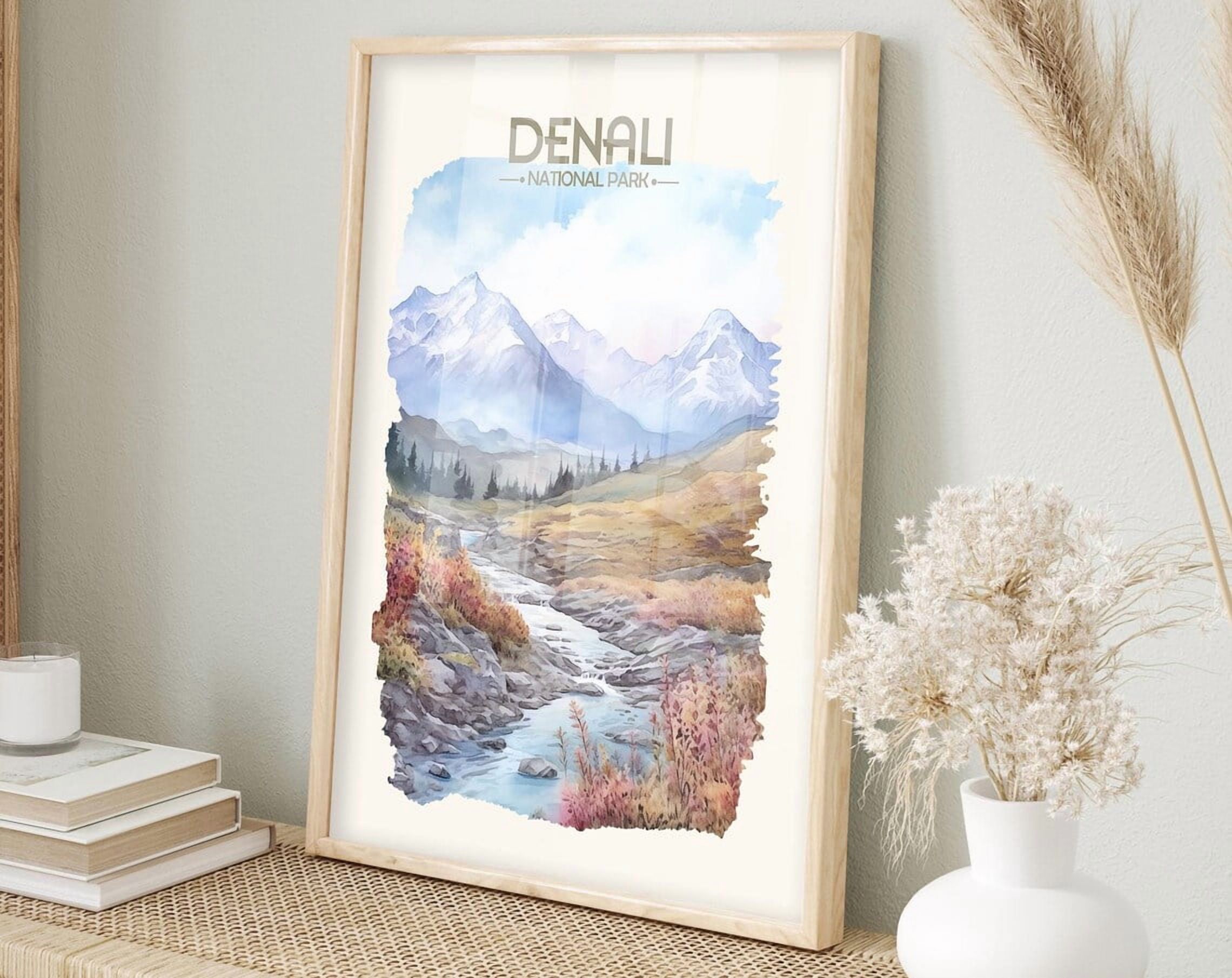 Miluva Denali National Park Travel Poster - Us National Parks - Soft ...