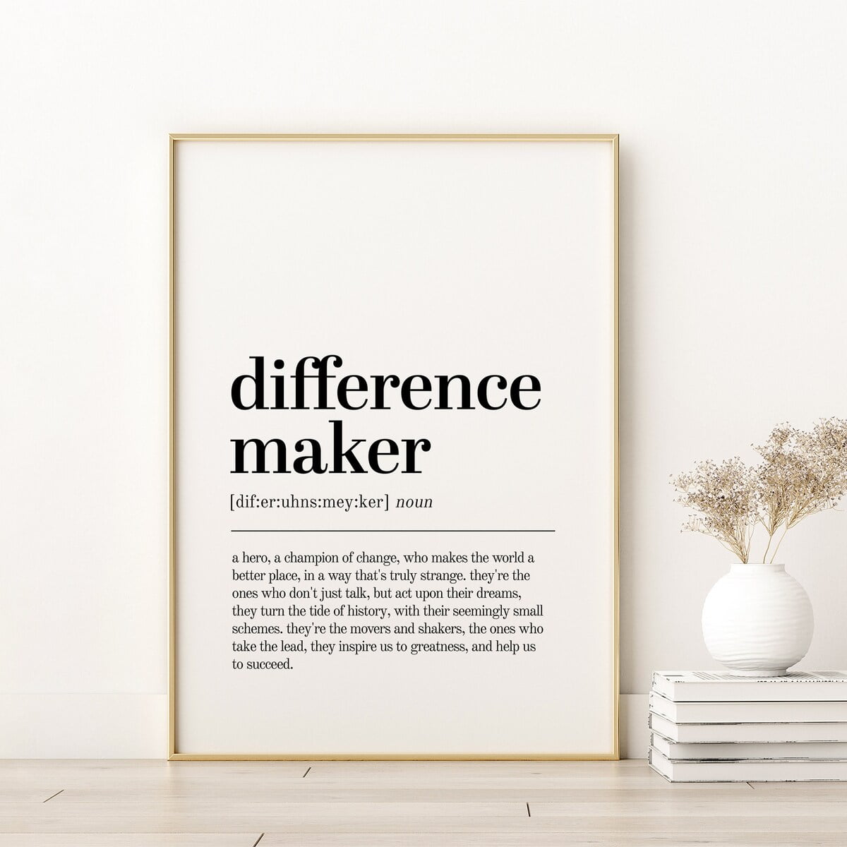 Miluva Difference maker definition print – Unique gift print ...