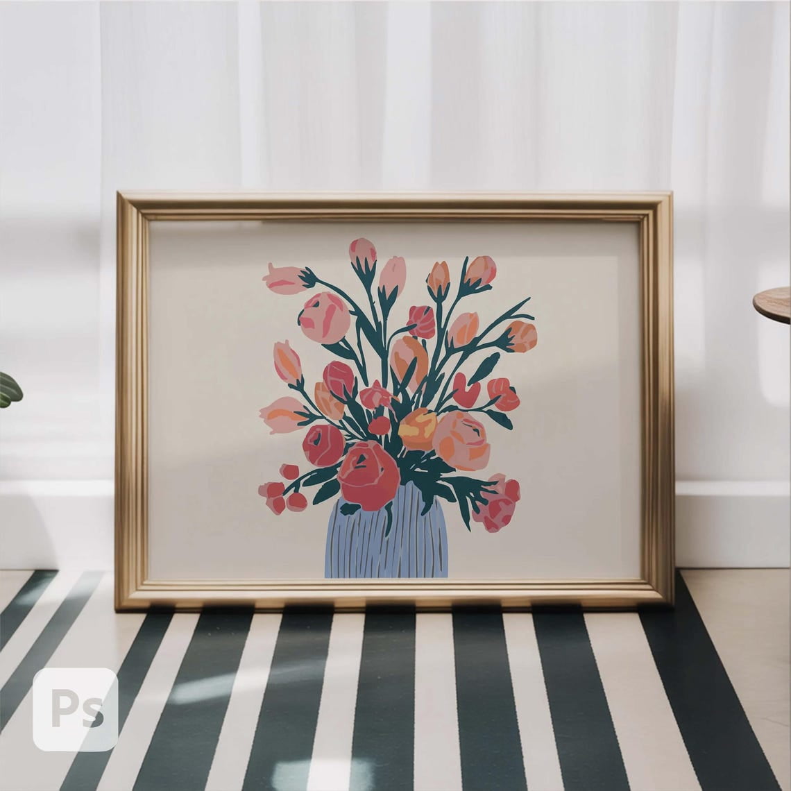 Miluva Din A Horizontal Frame Photoshop Mockup Template For Art Display ...