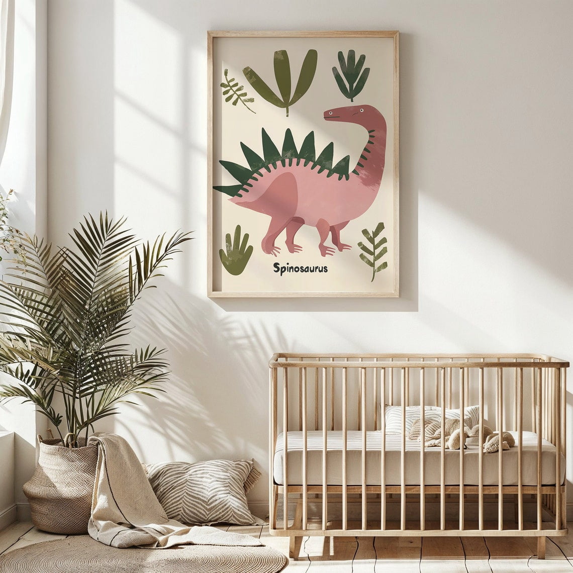 Miluva Dinosaur Nursery Wall Art, Spinosaurus Kids Poster, Printable ...