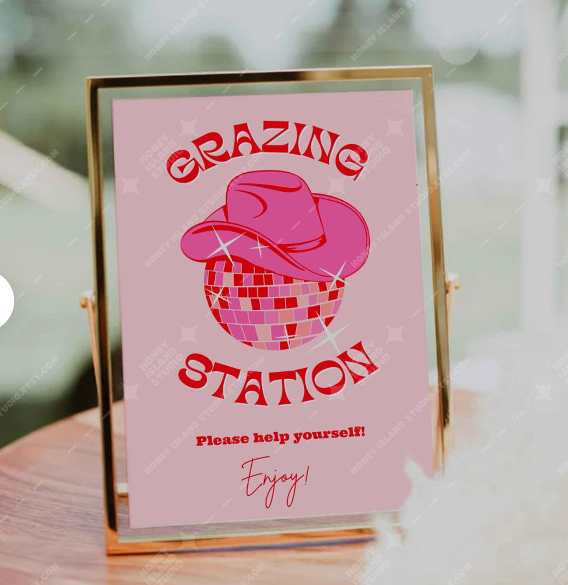 Miluva Disco Cowgirl Grazing Station Invite Template, Grazing Station ...