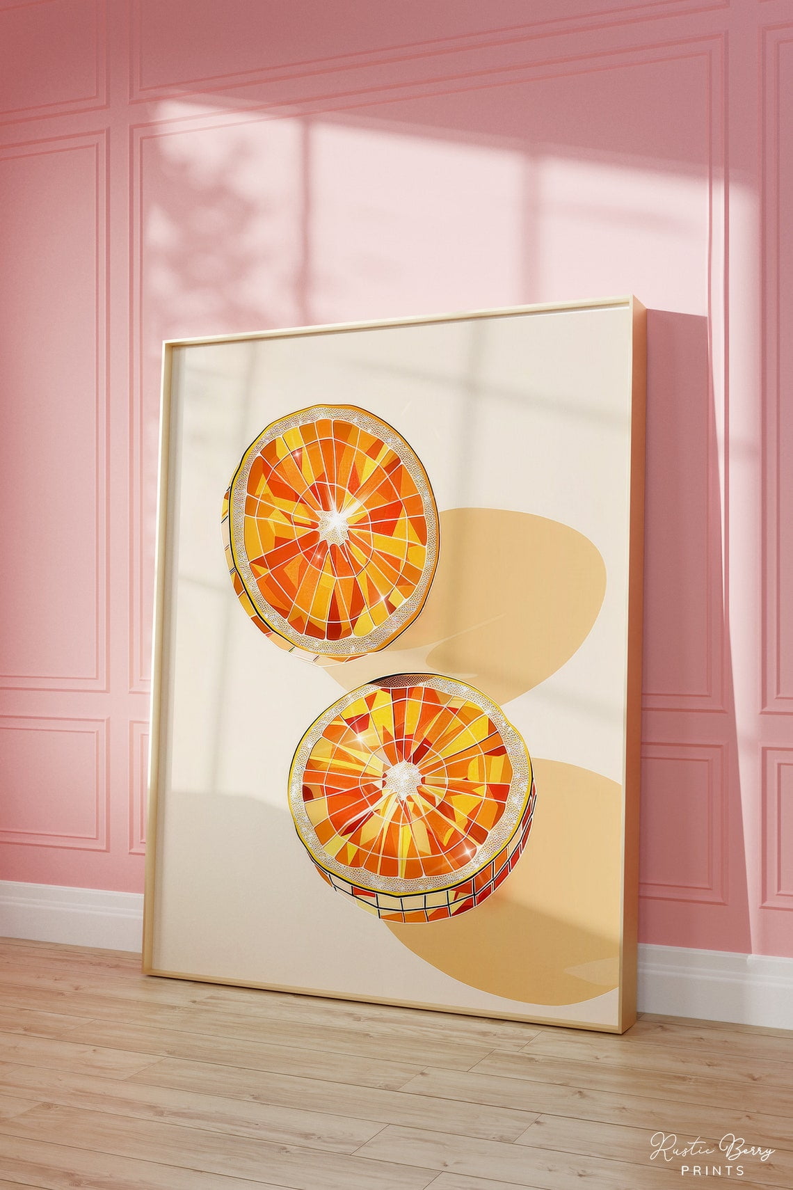 Miluva Disco Oranges Art Print Wall Art Poster Glam Disco Ball Oranges ...
