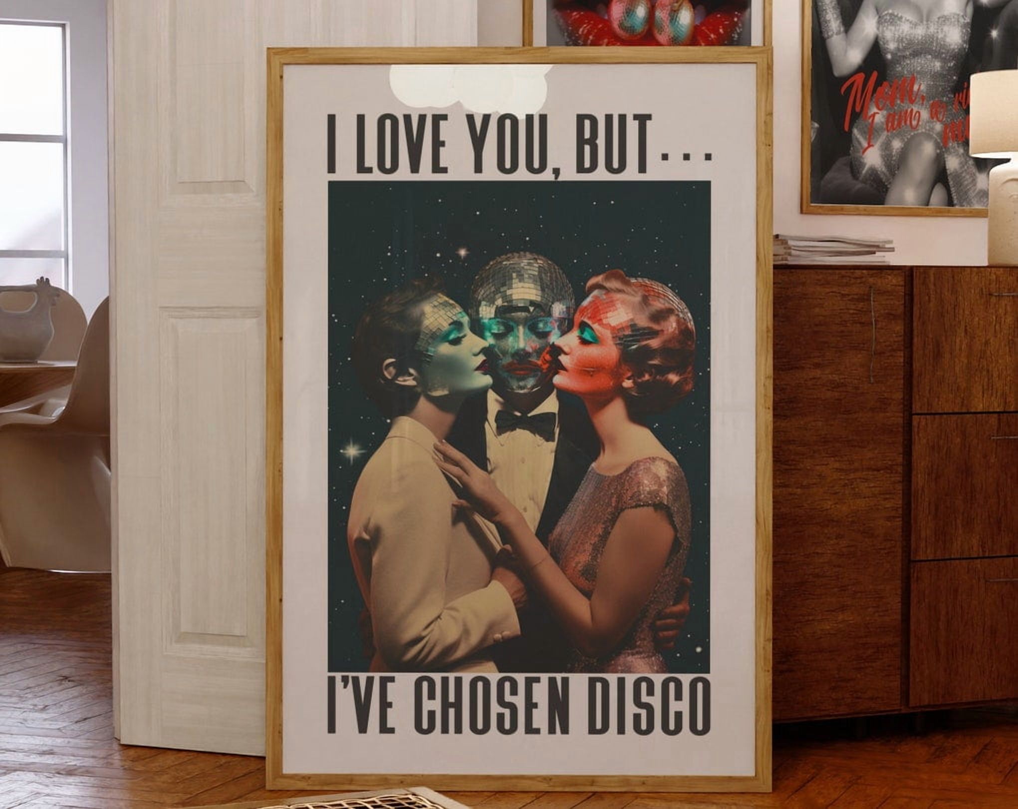Miluva Disco Print, Disco Poster, Preppy Disco Ball Print, Disco Dorm ...