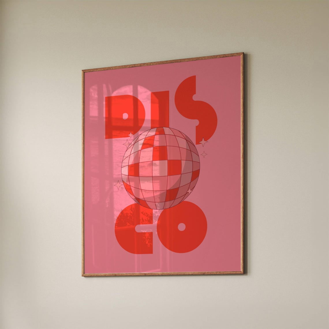 Miluva Disco Print, Pink Dorm Room Print, Aesthetic Printable Wall Art ...