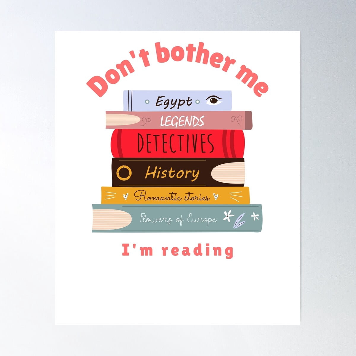 Miluva Don'T Bother Me, I'M Reading Book Aesthetic Poster Wall Art ...