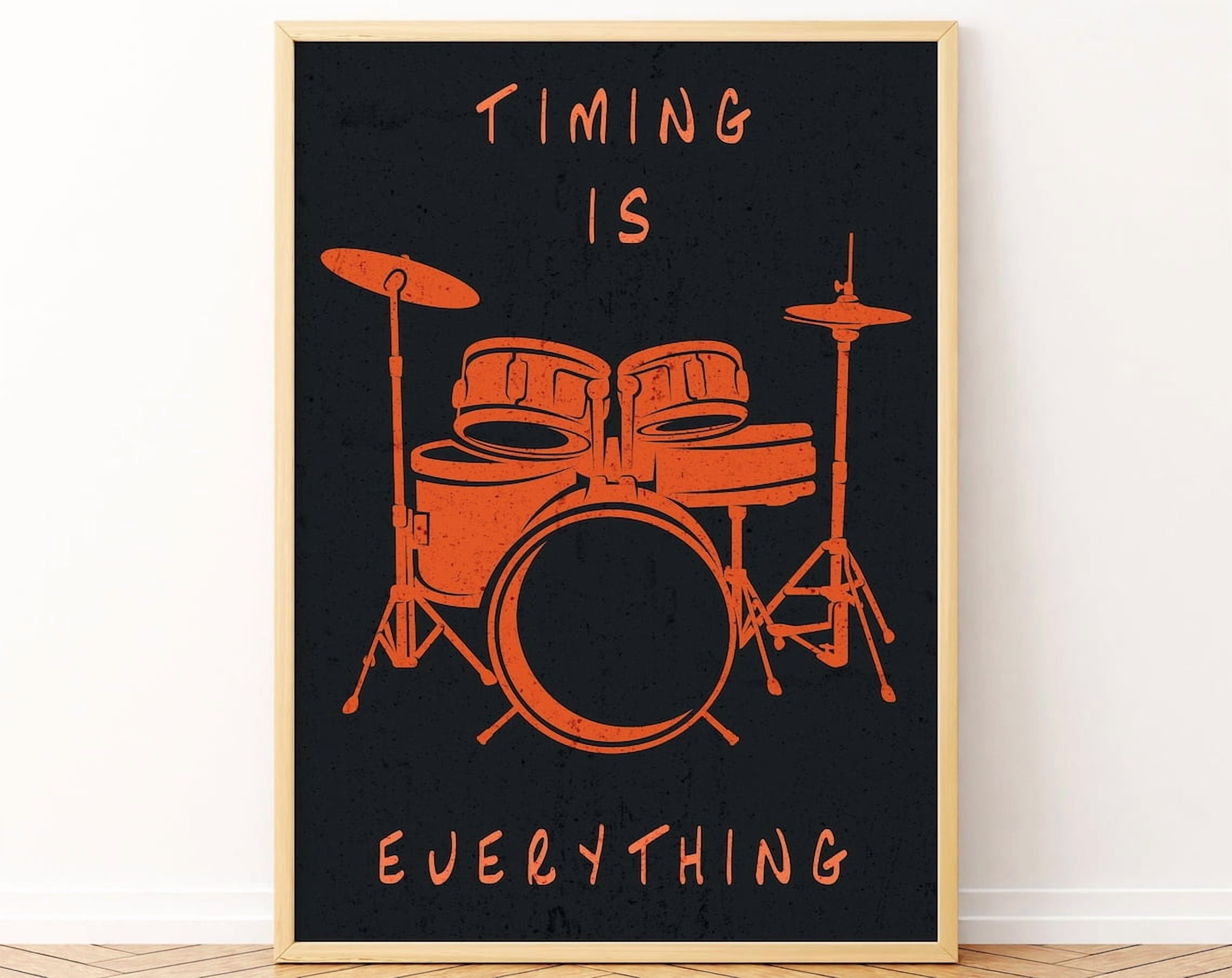 Miluva Drum Kit Poster, Colorful Music Wall Art, Music Quote Print ...