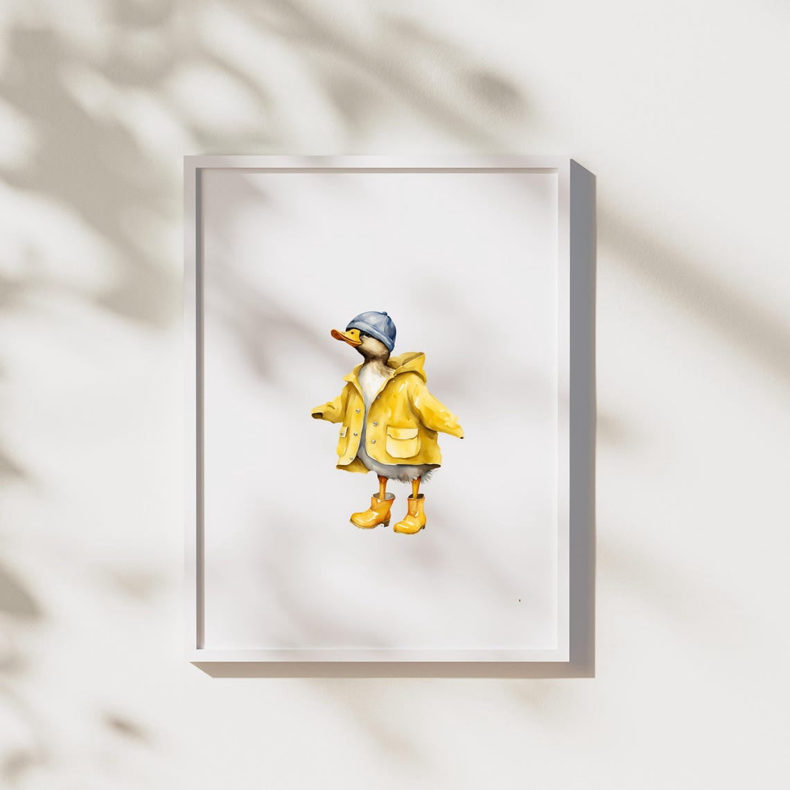 Miluva Duck Nursery Wall Art, Yellow Nursery Decor, Gender Neutral Duck ...