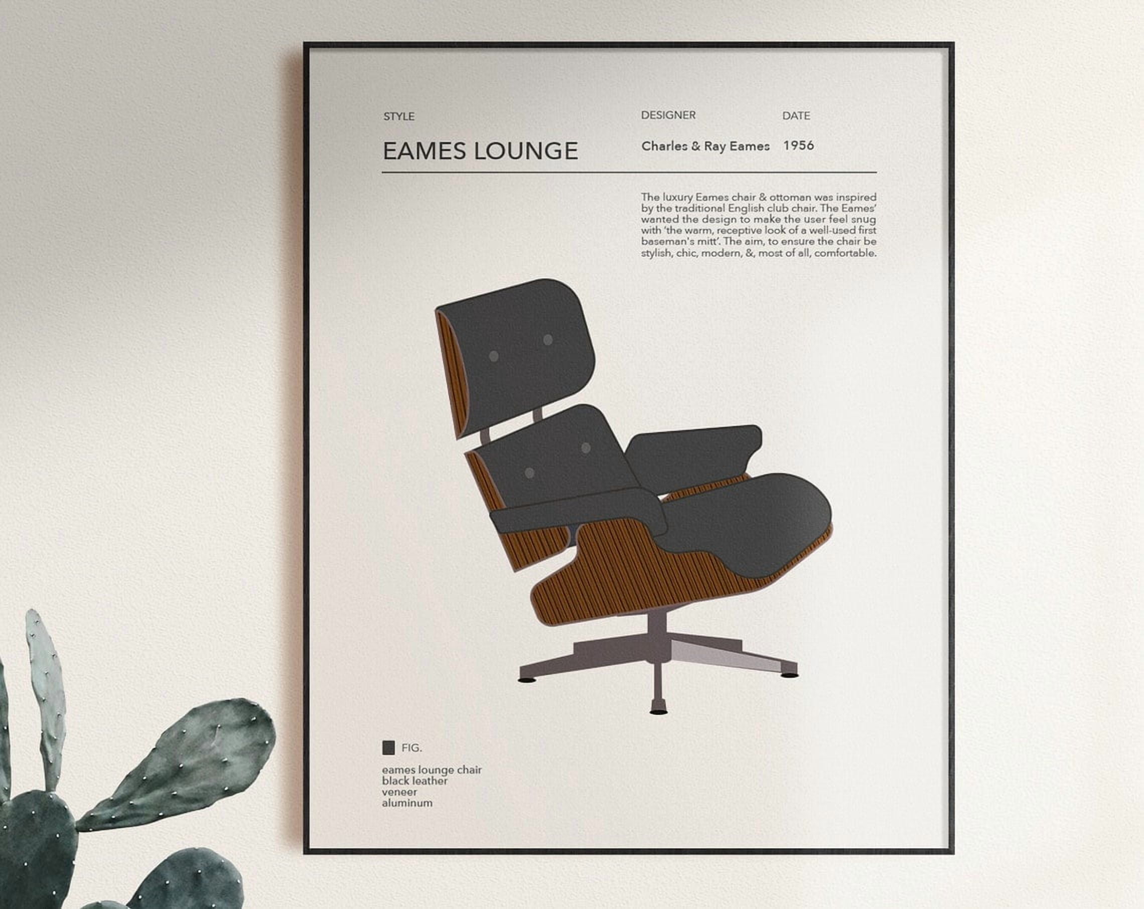 Miluva Eames Lounge Chair, Charles Eames, Ray Eames, Art Print, Eames ...