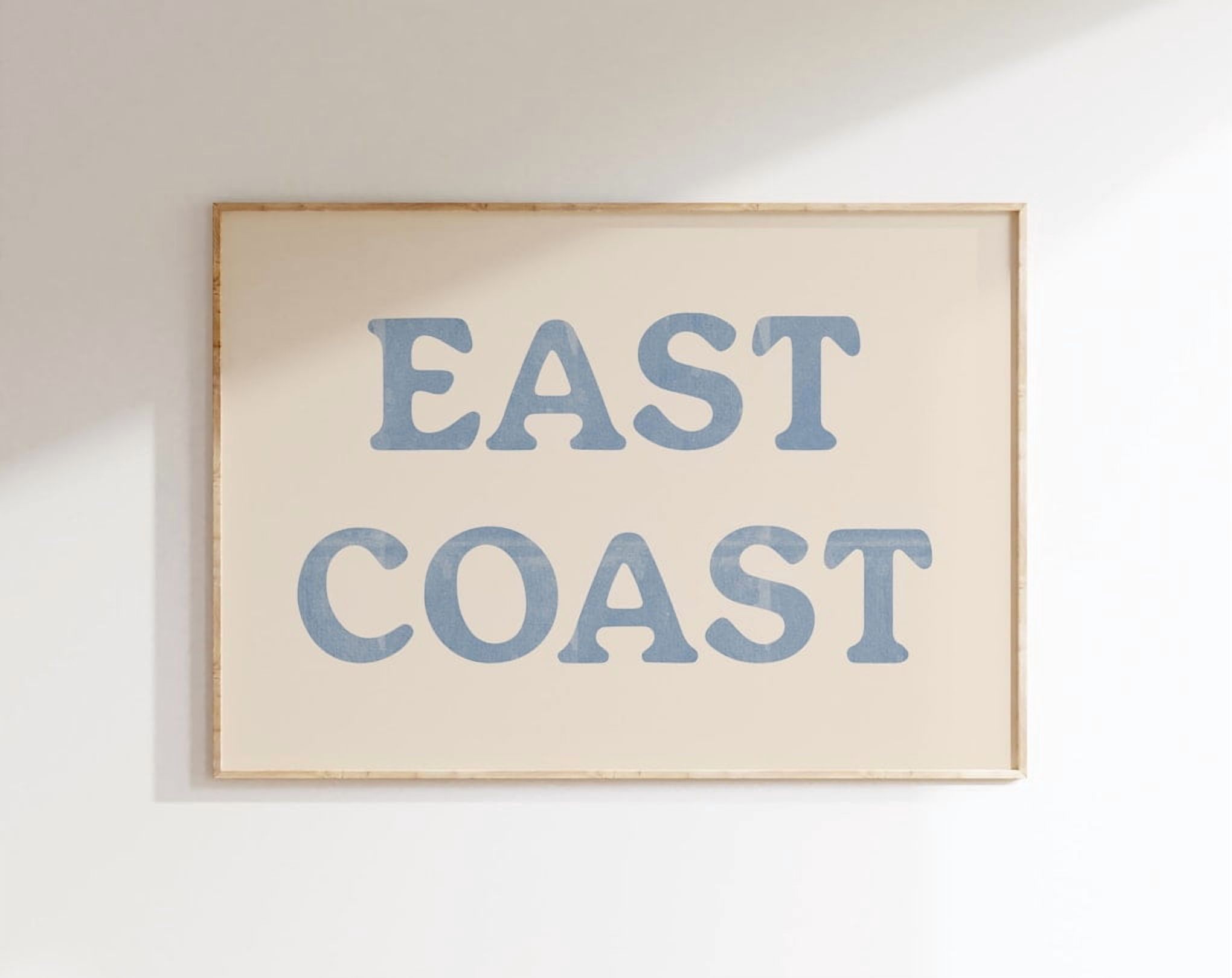 Miluva East Coast Print Coastal Cowgirl Decor Coastal Wall Art Blue ...