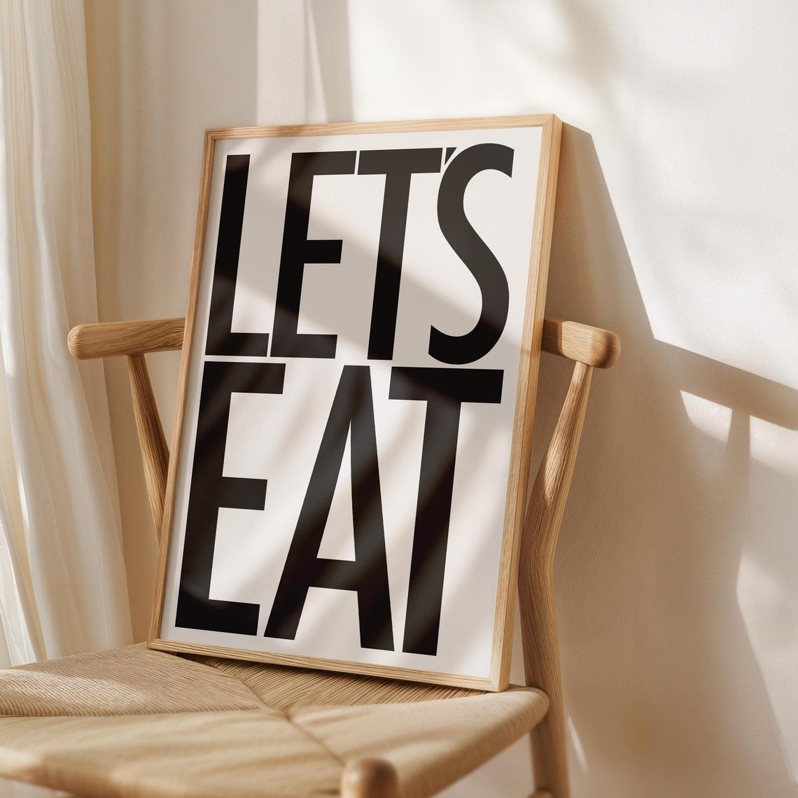 Miluva Let'S Eat Poster Kitchen Wall Art Retro Kitchen Print Kitchen ...