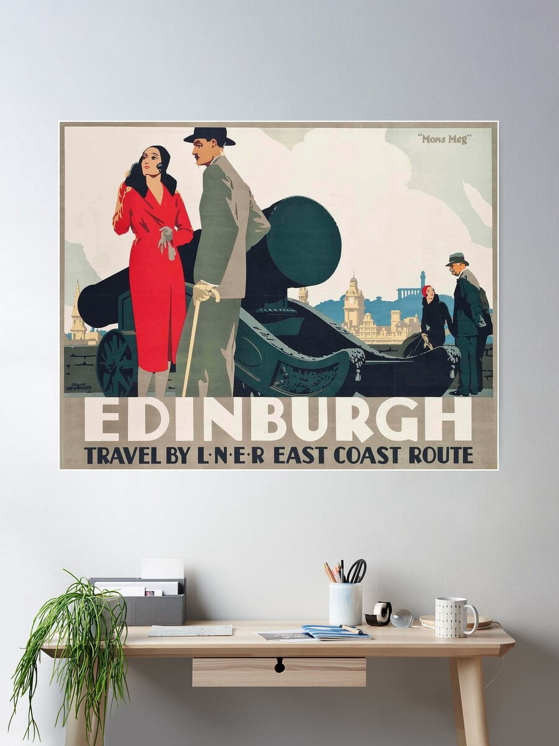 Miluva Edinburgh - Frank Newbould - 1935 Poster Wall Art, Modern Wall ...