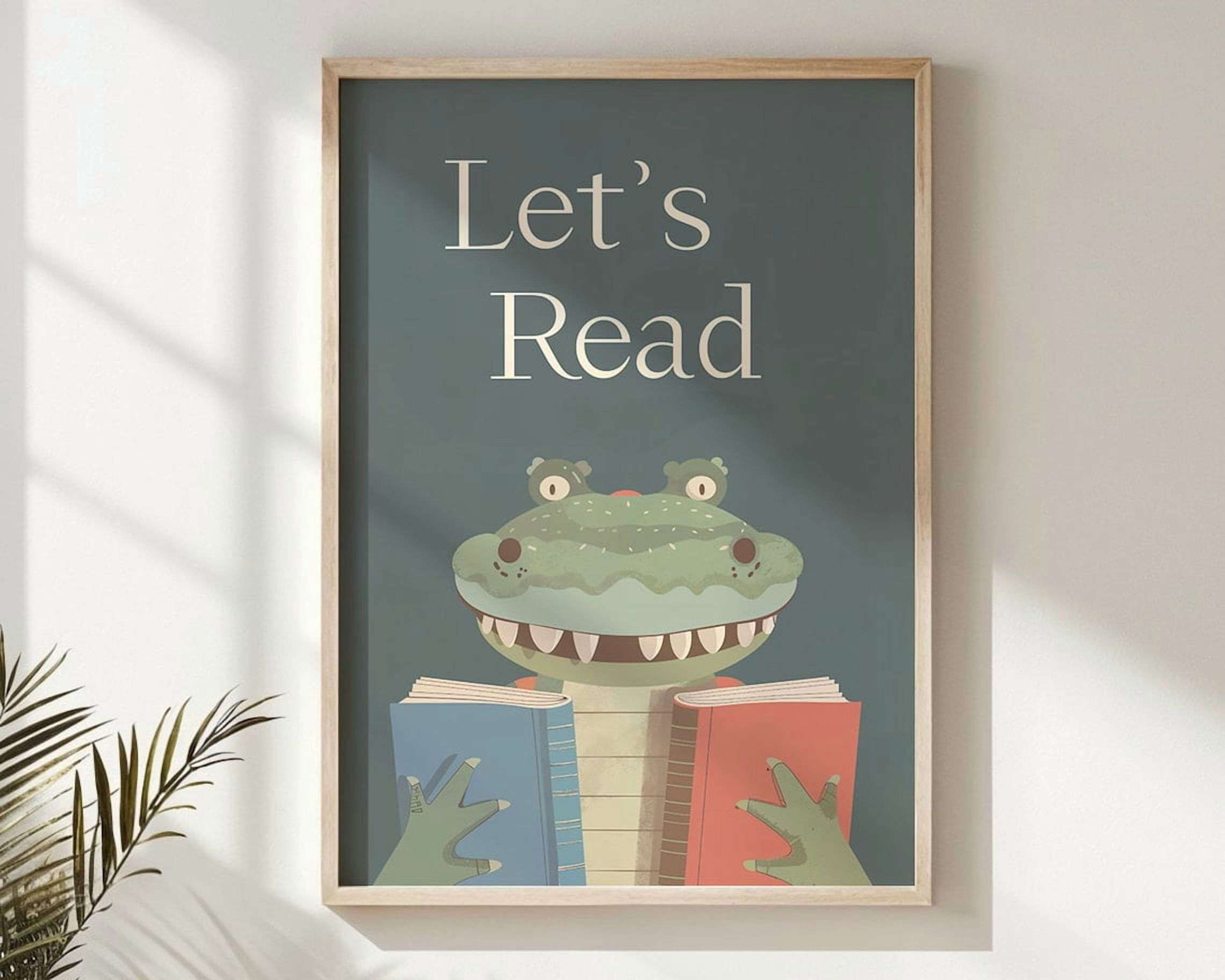 Miluva Educational Alligator Reading Printable, Nursery Wall Art, Kids ...