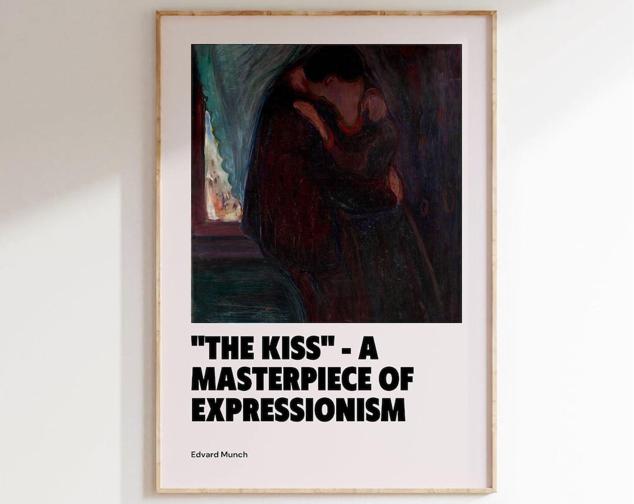 Miluva Edvard Munch The Kiss Poster, Edvard Munch Print, Exhibition ...