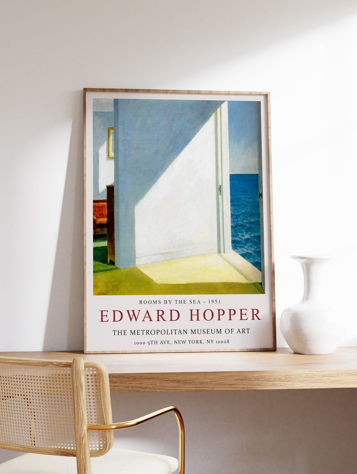 Miluva Edward Hopper Exhibition Poster, Rooms By The Sea, Wall Art ...