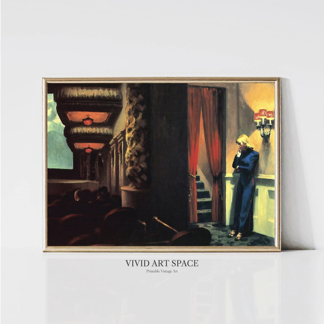 Miluva Edward Hopper New York Movie Modern American Realism Moody Woman ...