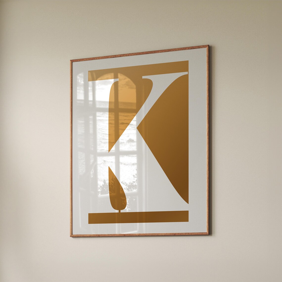 Miluva Elegant Gold K Letter Print, Girly Nursery Decor, Printable Wall ...