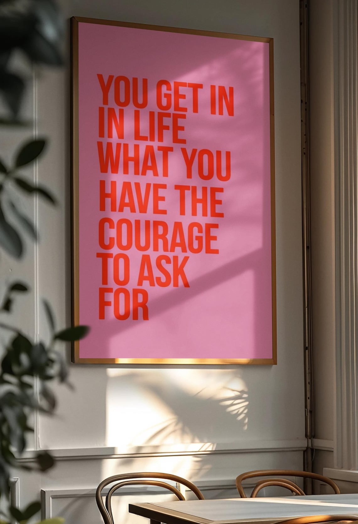 Miluva Empowering Motivational Quote Poster Bold Modern Wall Art With Inspirational Saying, Pink ...