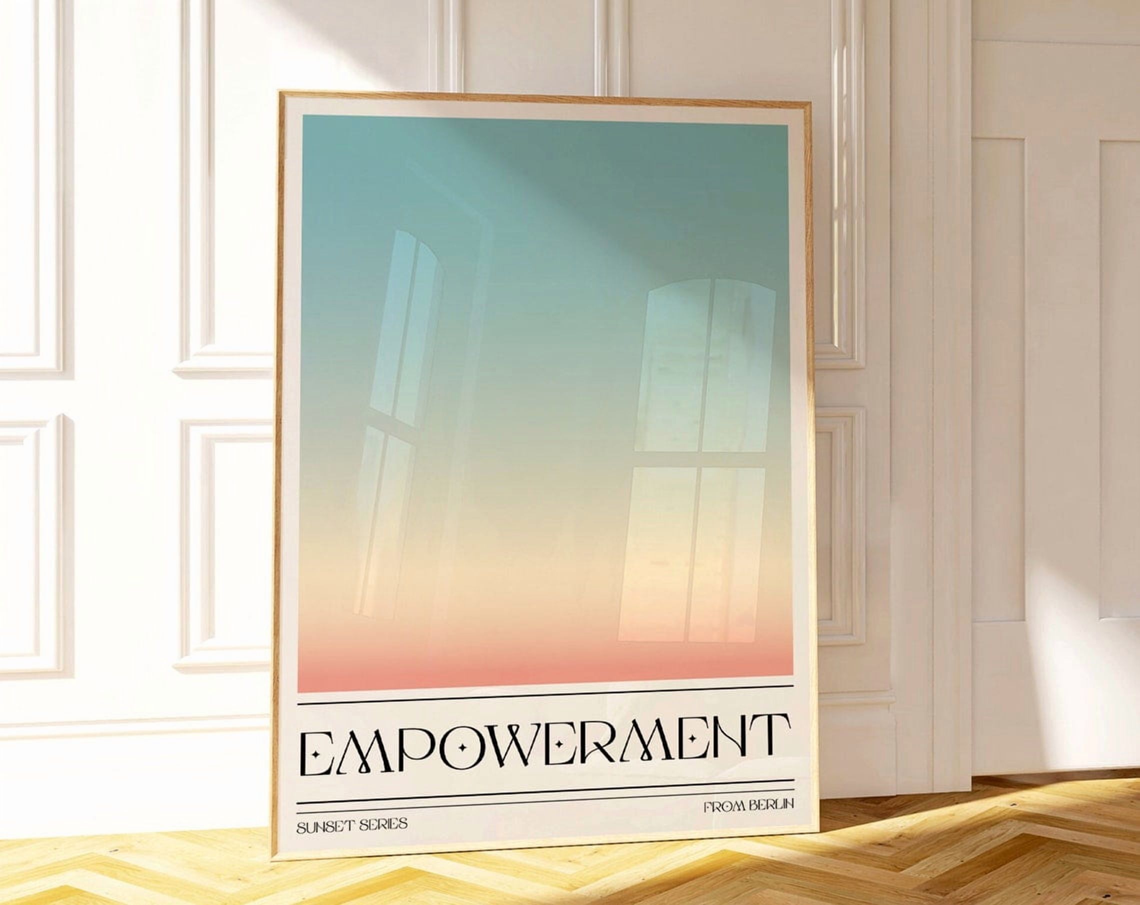 Miluva Empowerment Wall Art, Mindfulness Sunset Sky Poster, For Home ...