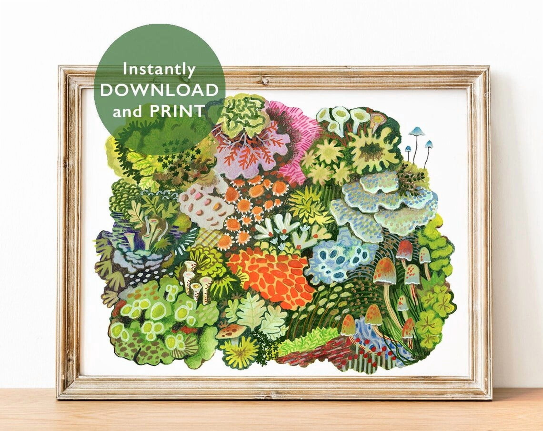 Miluva Enchanting Moss Wall Art Print - Nursery Decor - Fairytale ...