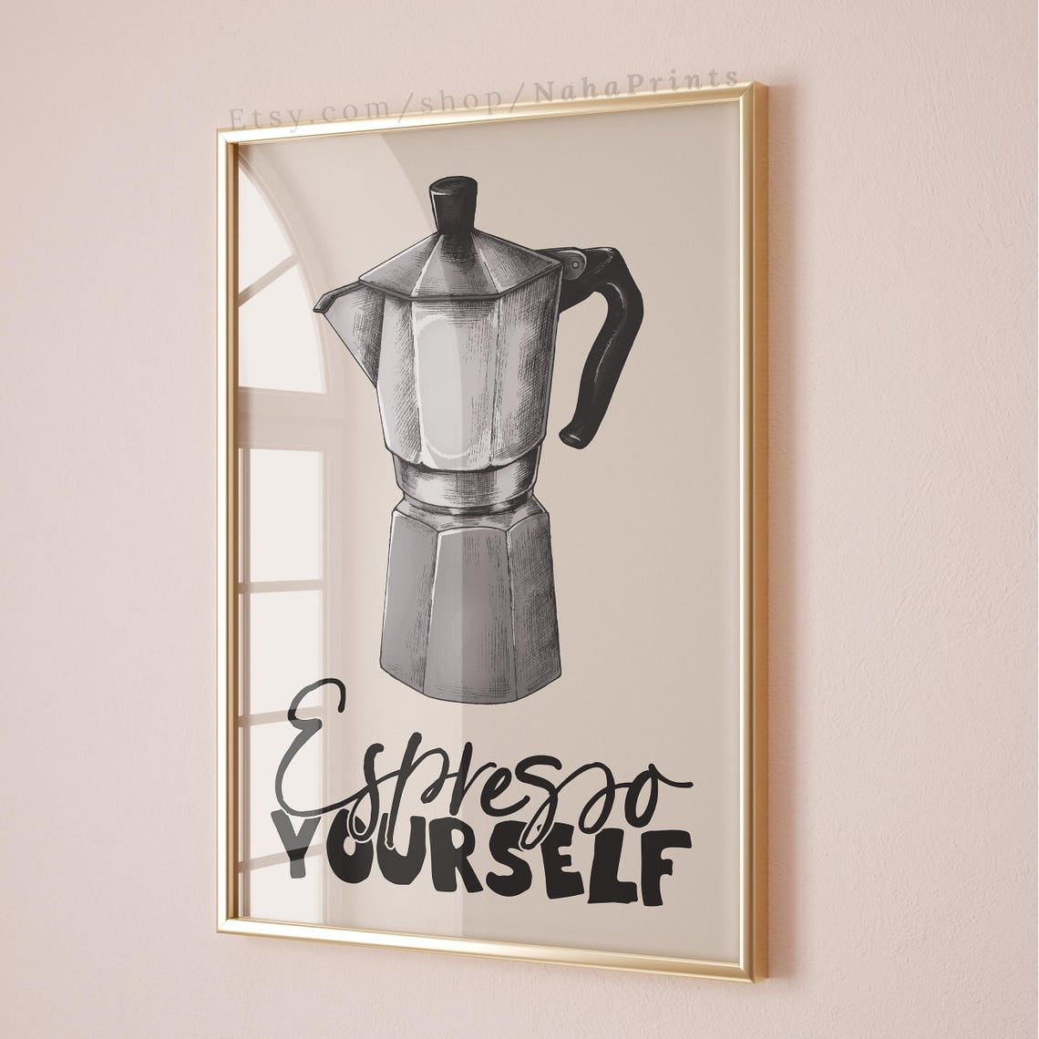 Miluva Espresso Yourself Coffee Print, Barista Wall Art, Aesthetic ...