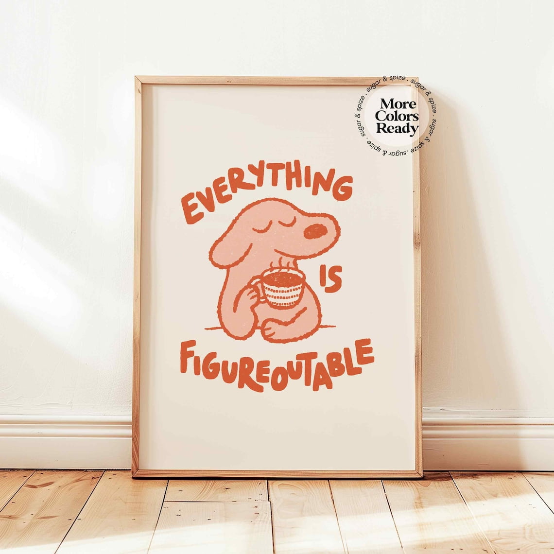 Miluva Everything Is Figureoutable Print, Cute Positive Affirmations ...