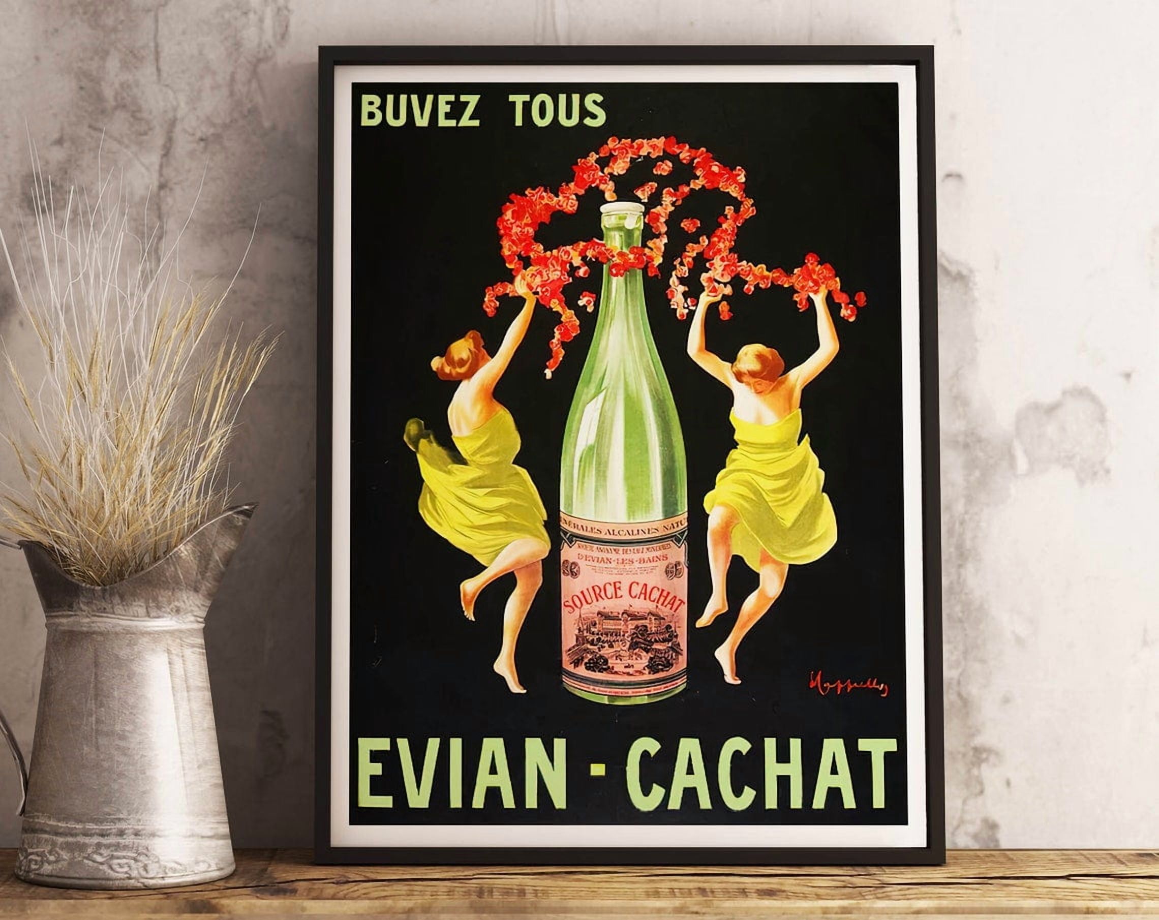 Miluva Evian Cachat Vintage Retro Printable Poster - Bar Decor - Cafe ...