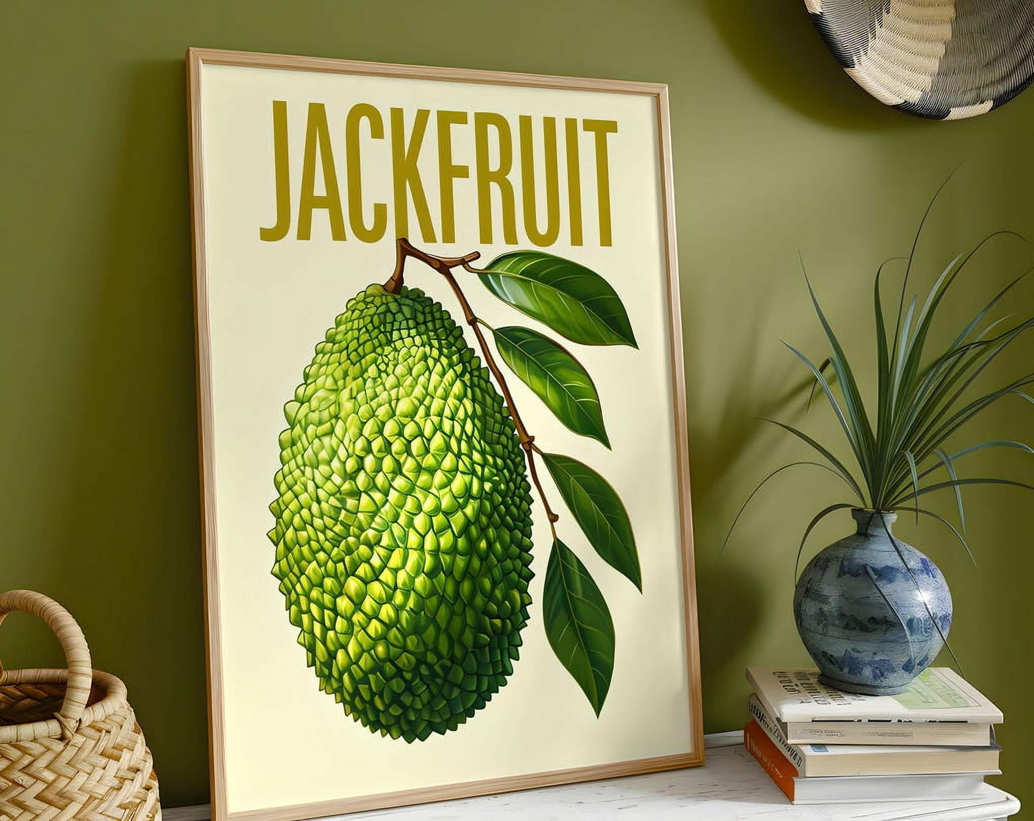 Miluva Exotic Jackfruit Mounted Poster - Tropical Fruit Wall Art - Eco ...