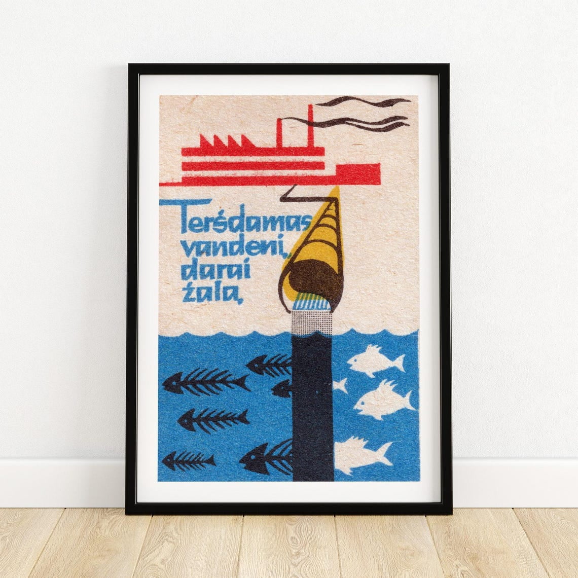 Miluva Factory Water Pollution - Matchbox Print - Aesthetic Wall Art ...