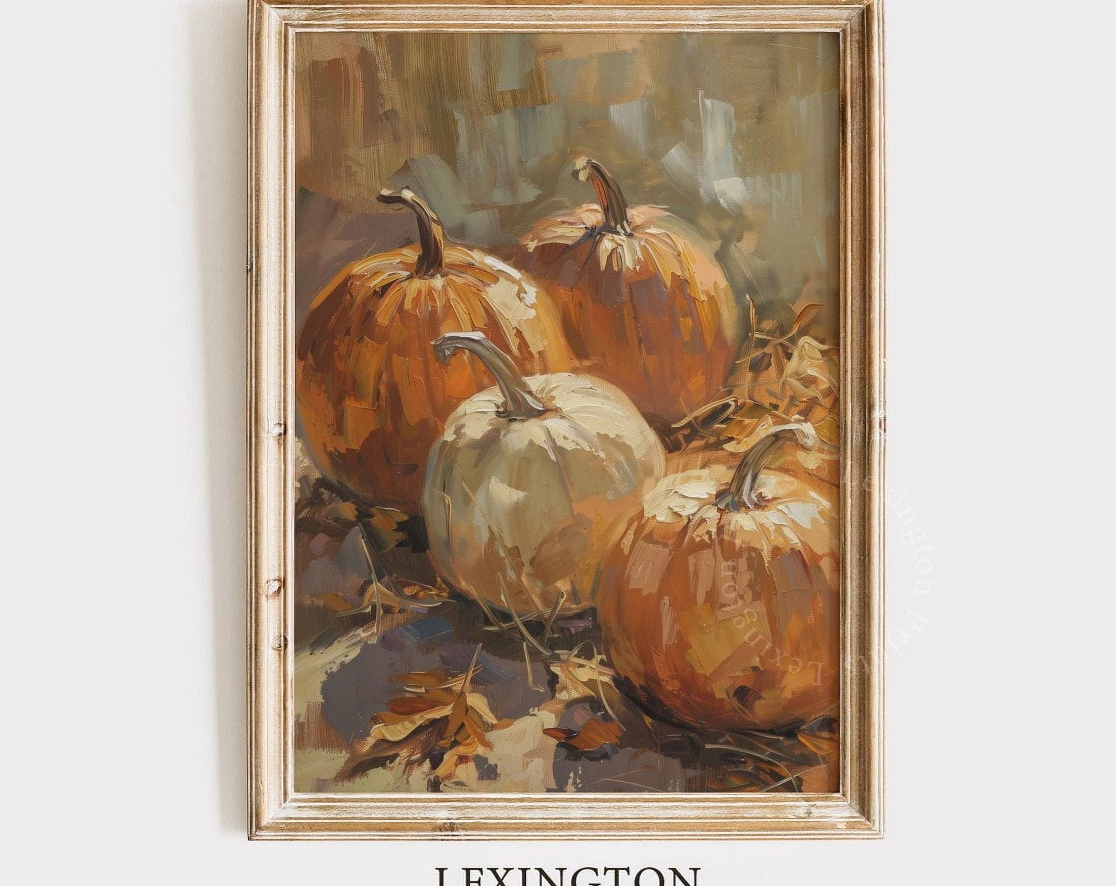 Miluva Fall Pumpkin Wall Art, Fall Decor Vintage Fall Print Rustic ...