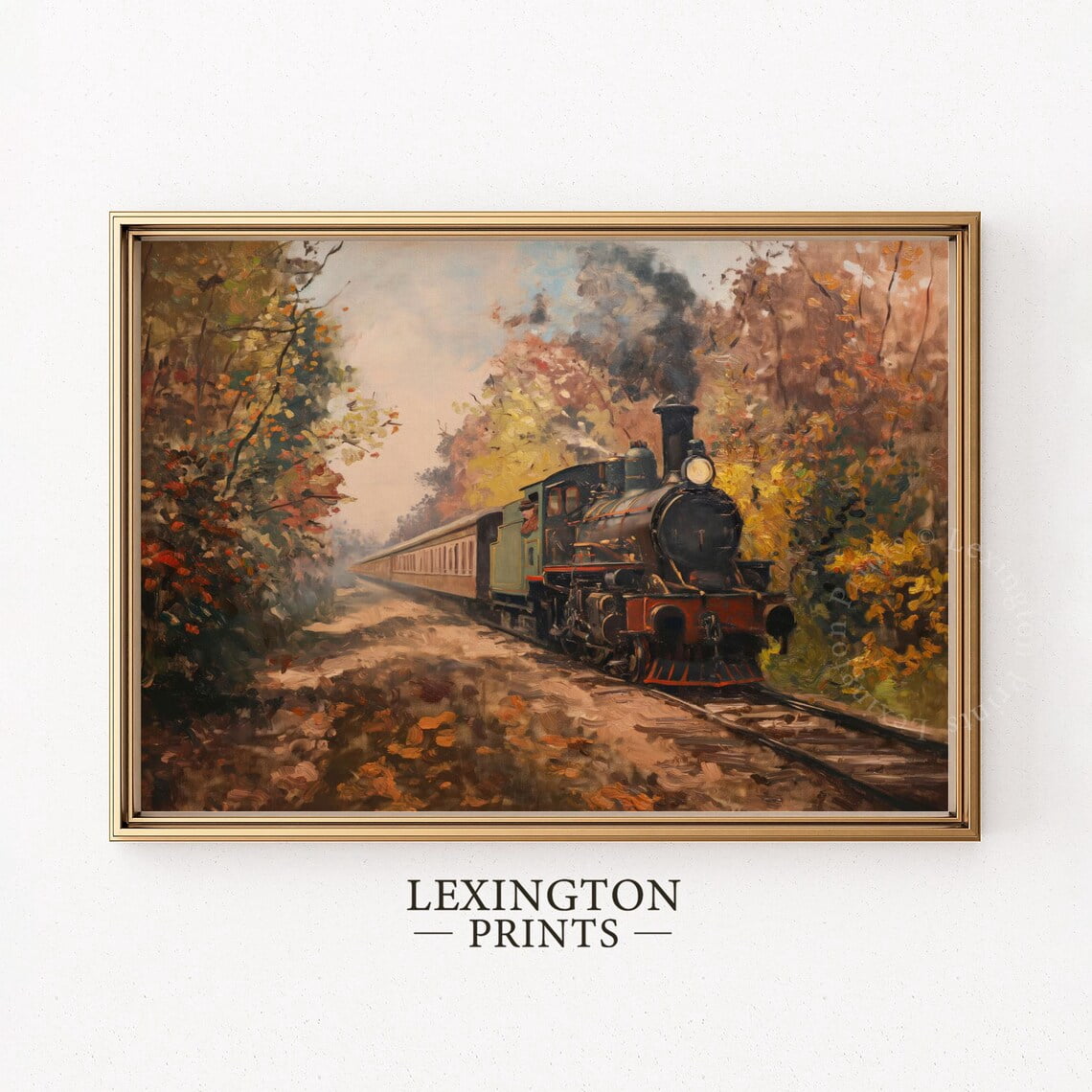 Miluva Fall Train Landscape Print, Fall Wall Art, Fall Print Fall ...